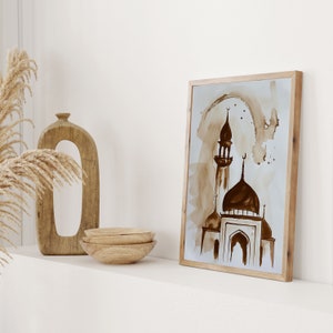 Islamic Wall Art Watercolor Set Arabic Art, Ramadan Decor Muslim Wall ...