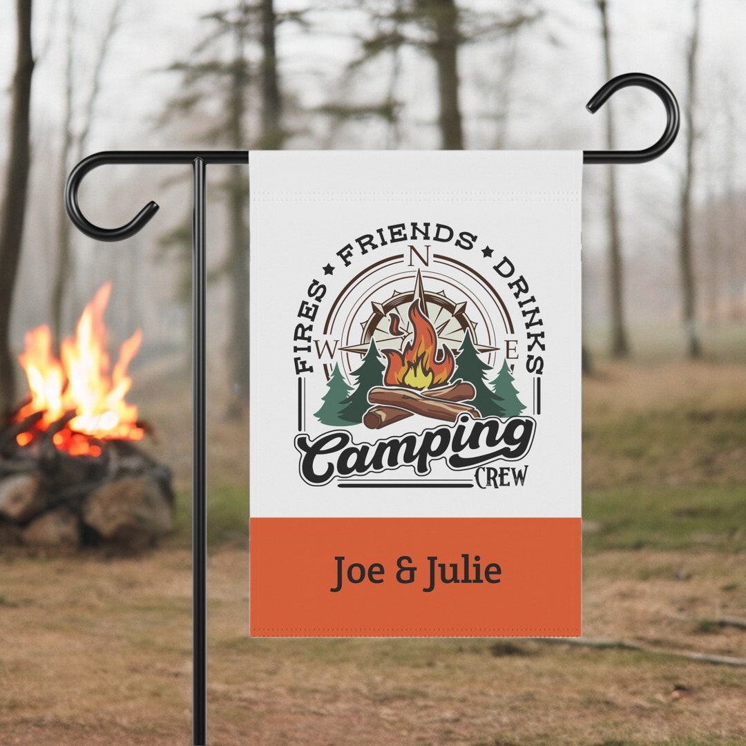 Campsite Sign, RV Decor, Camping Flag, Camp Trailer Sign, Campground ...