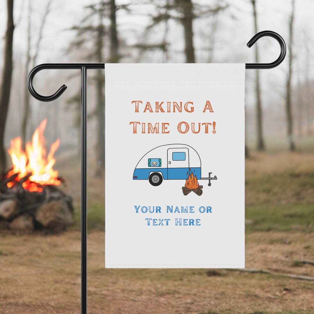 Campsite Sign, RV Decor, Camping Flag, Camp Trailer Sign, Campground ...