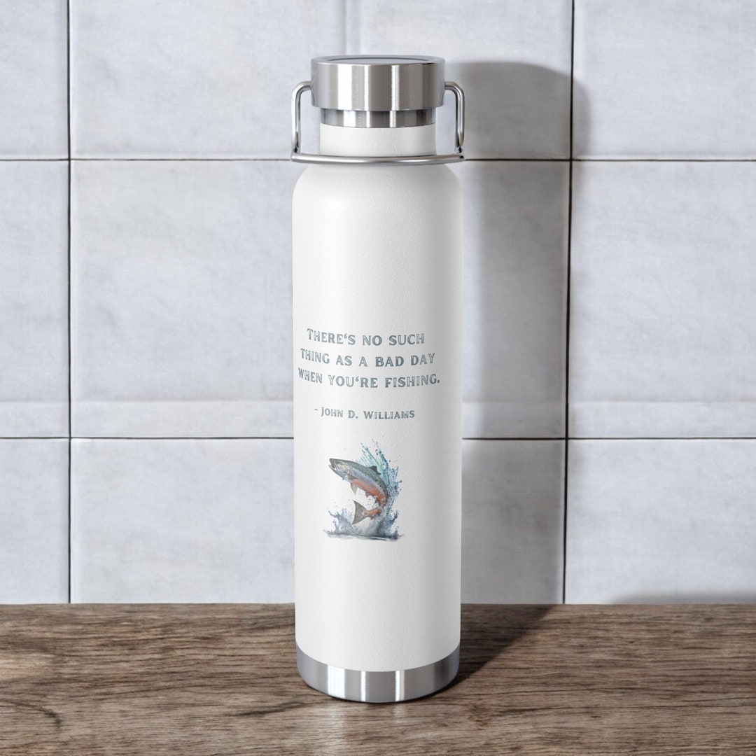 Fishing Water Bottle, Fish Tumbler, Stainless Steel Fishing Travel ...