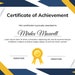 Sleek Blue and Yellow Minimalist Employee of the Month Certificate ...