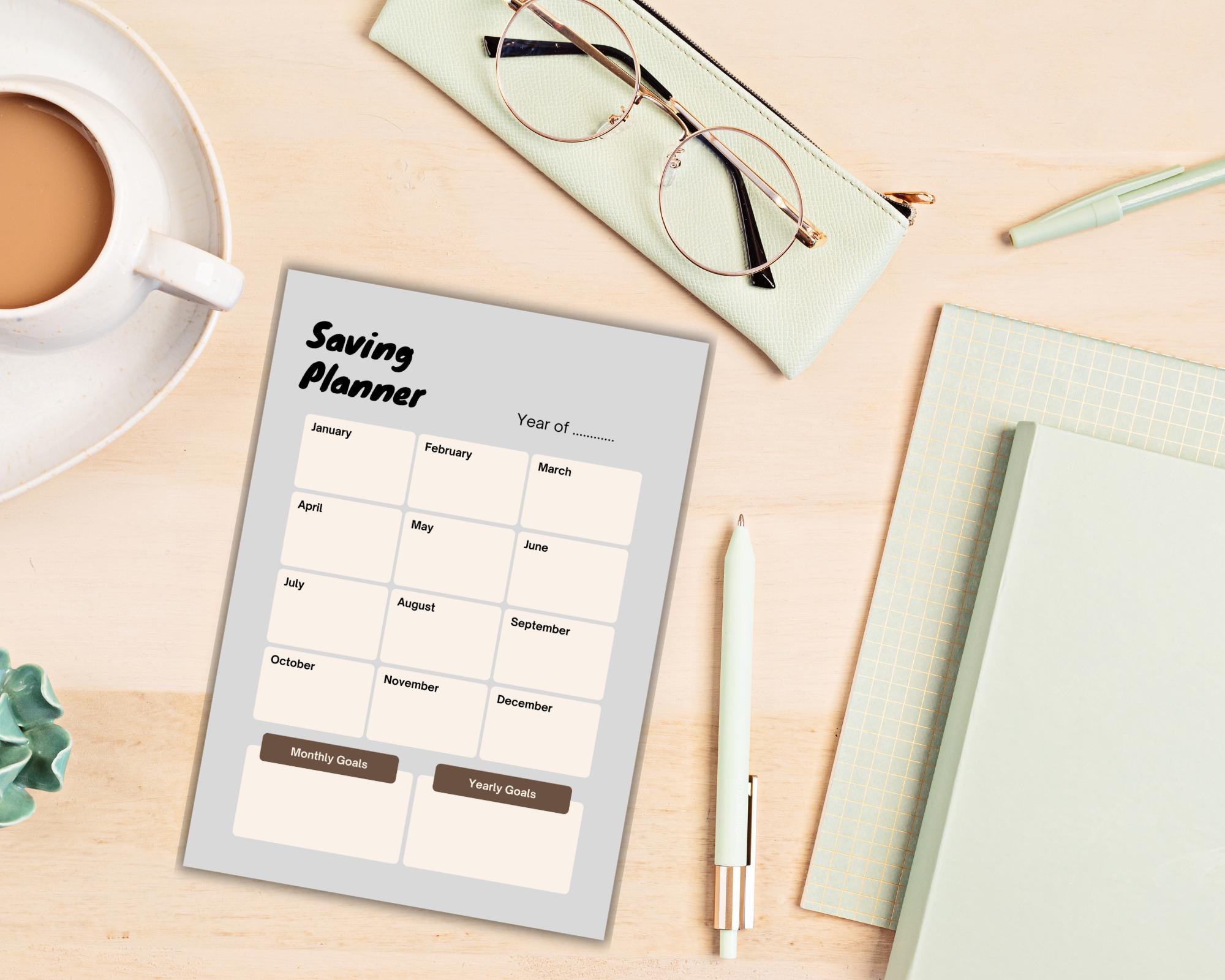 Editable Saving Planner Template, Customizable Financial Planner ...