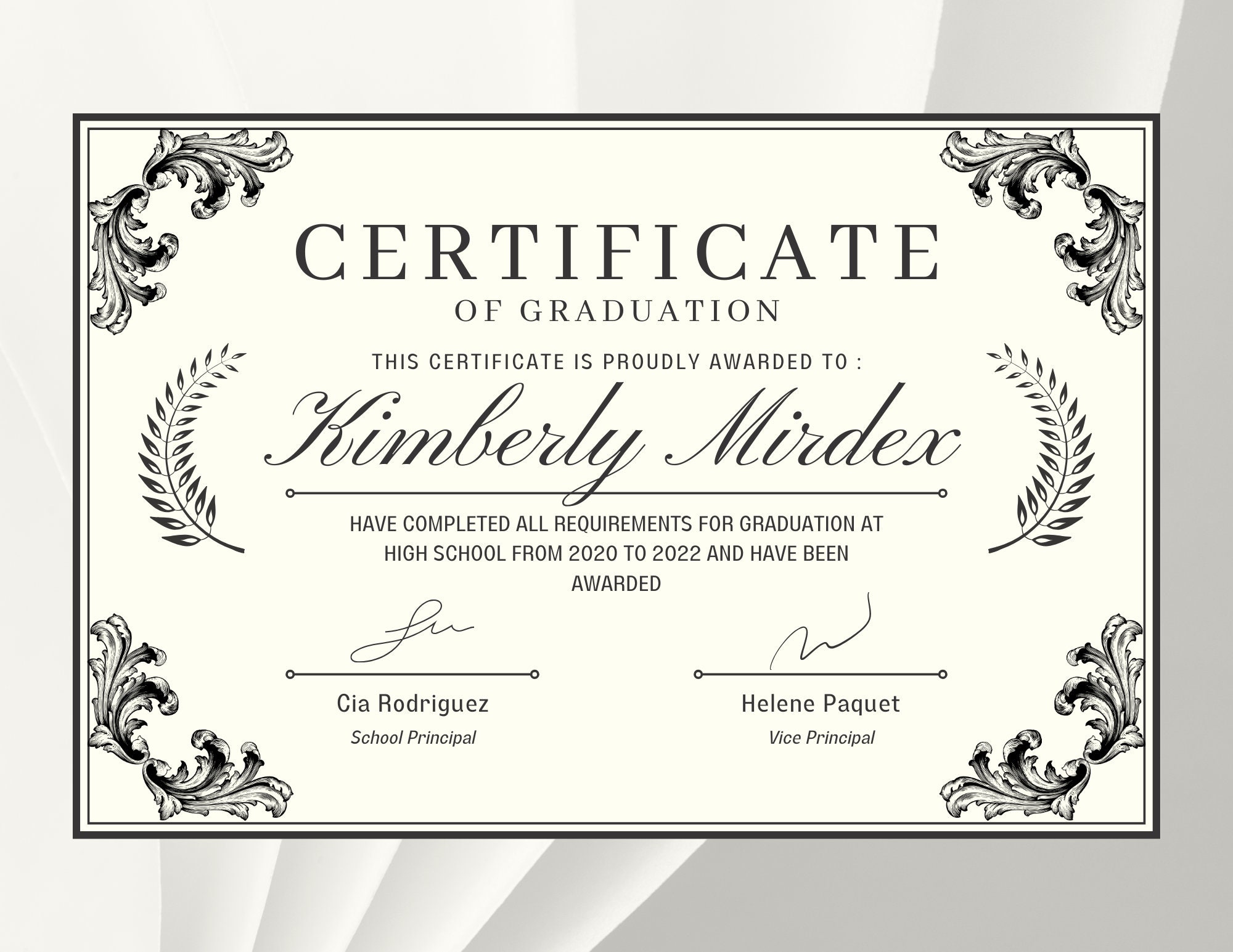 Instant Download Graduation Certificate Template, Editable Diploma ...