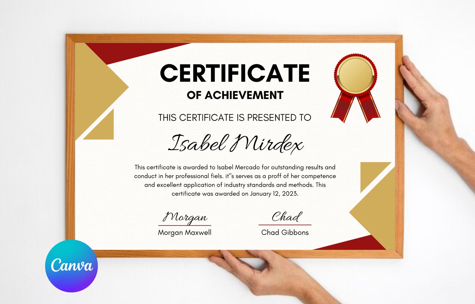 Customizable Certificate of Achievement, Editable Diploma Template ...