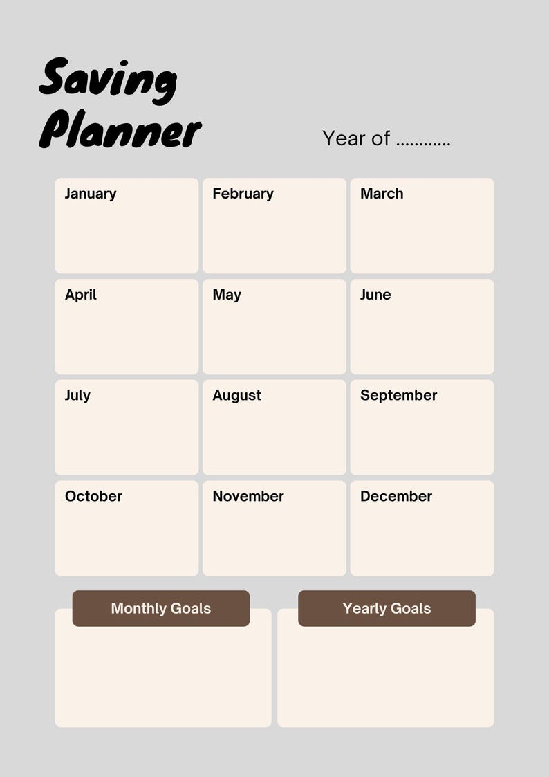 Editable Saving Planner Template, Customizable Financial Planner ...