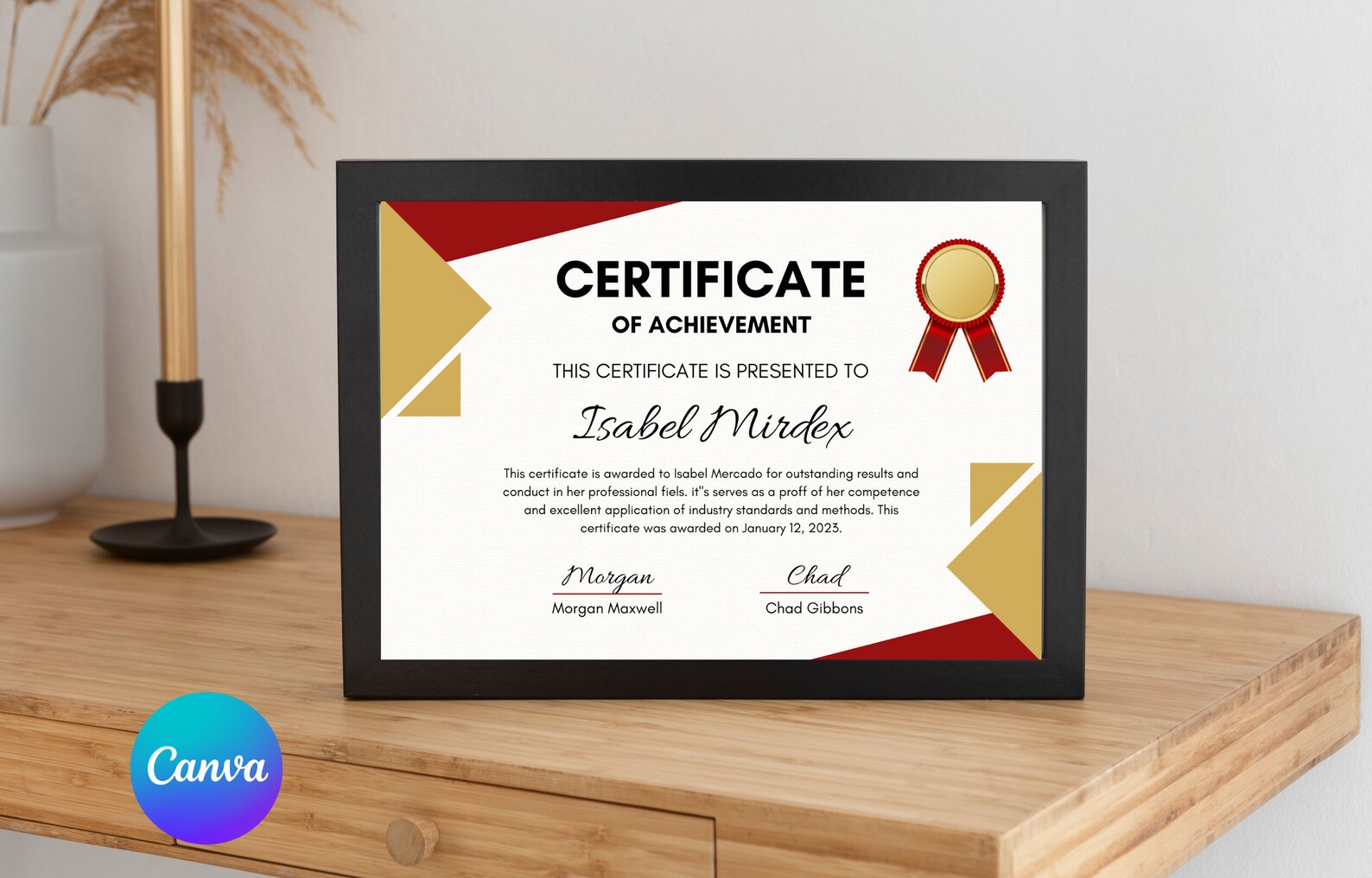 Customizable Certificate of Achievement, Editable Diploma Template ...