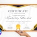 Editable Modern Gold and Blue Certificate of Participation, Elegant ...