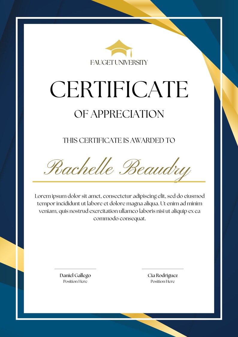 Blue White University Certificate Portrait Frame, Diploma Holder ...