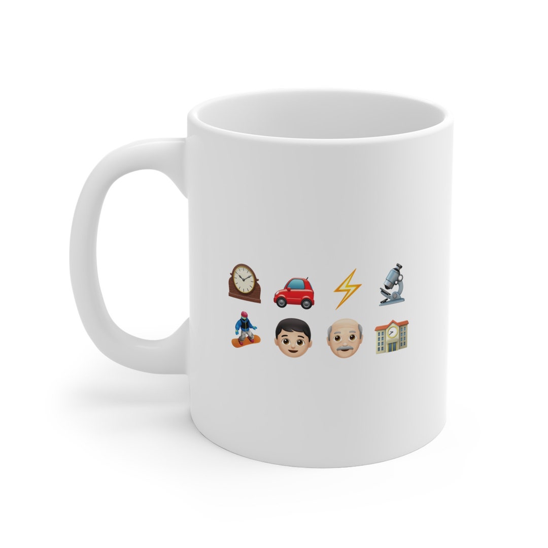 Back to the Future Explained With Emojis Emoji Mugs Emoji Pictionary ...