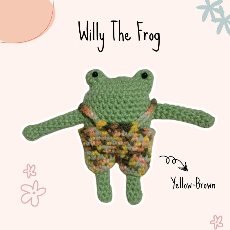 Willy the Frog crochet Amigurumi Plush / Keychain - Etsy Australia