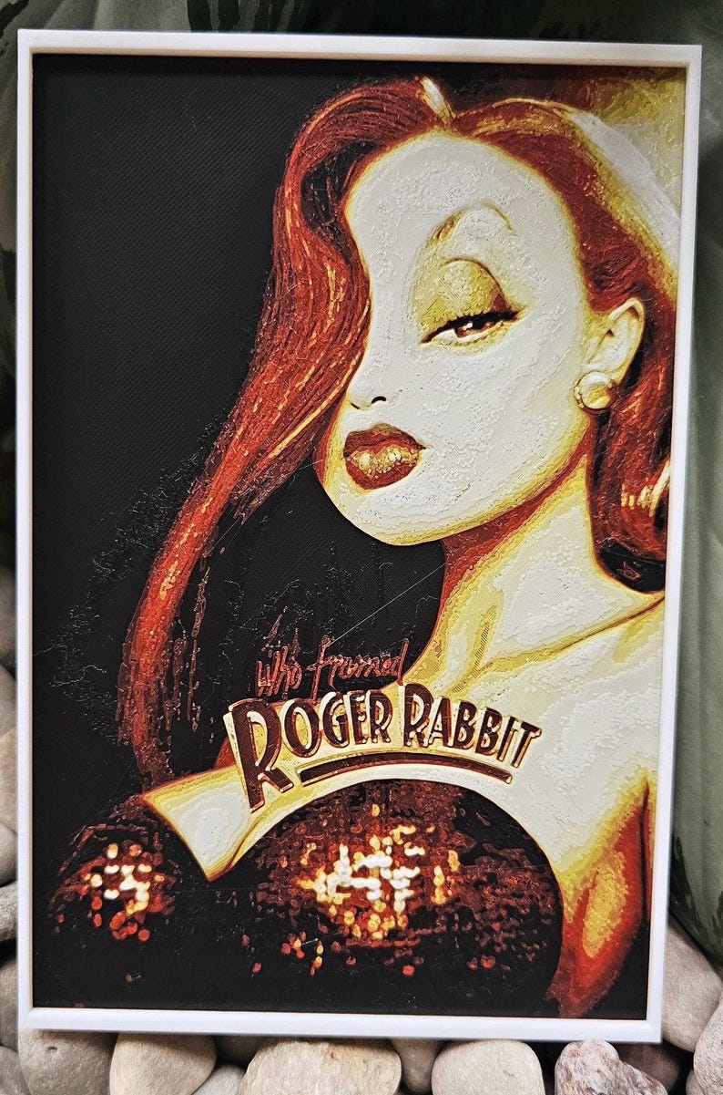 Who Framed Roger Rabbit 3D Printed Poster - Etsy