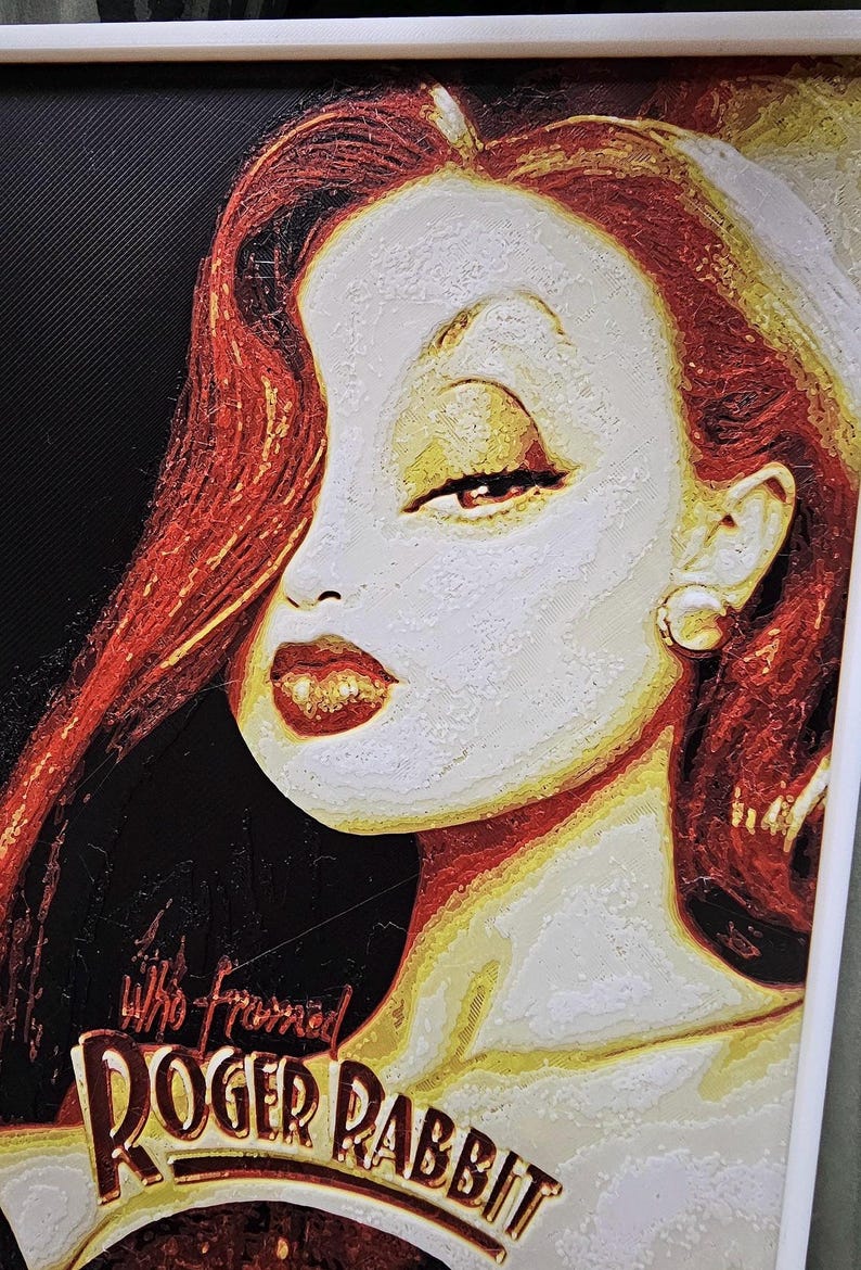 Who Framed Roger Rabbit 3D Printed Poster - Etsy
