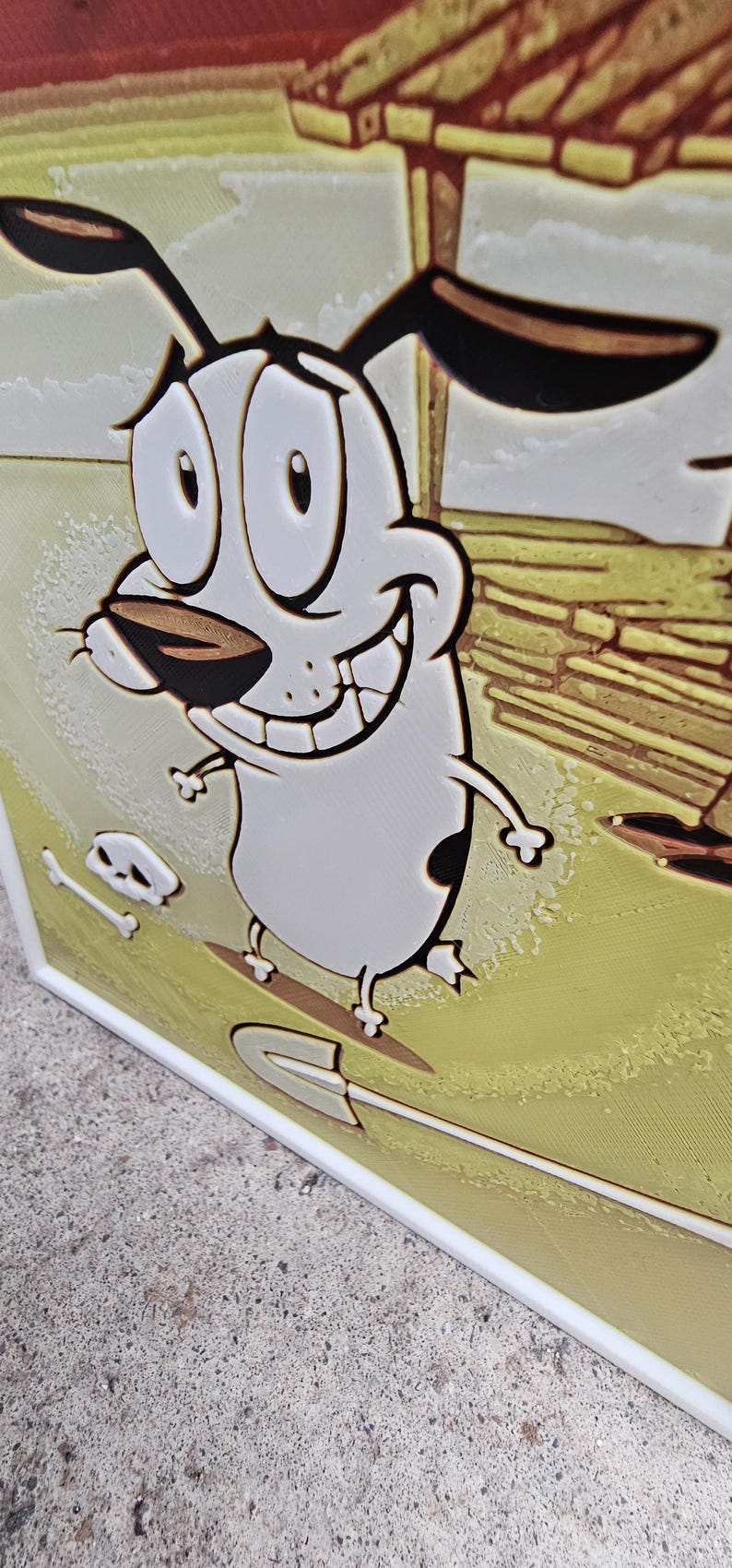 Courage the Cowardly Dog 3D Printed Poster - Etsy