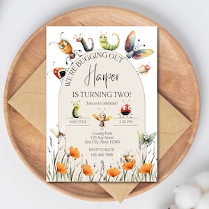 Bug Birthday Invitation| We’re Bugging Out Invite| Instant DOWNLOAD - Etsy