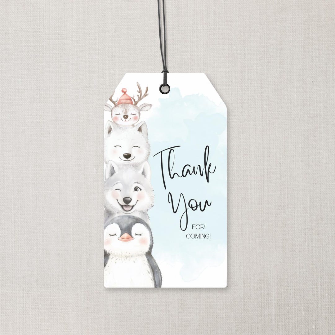Cute Arctic Animal Birthday Invitation| Winter Wonderland Party ...