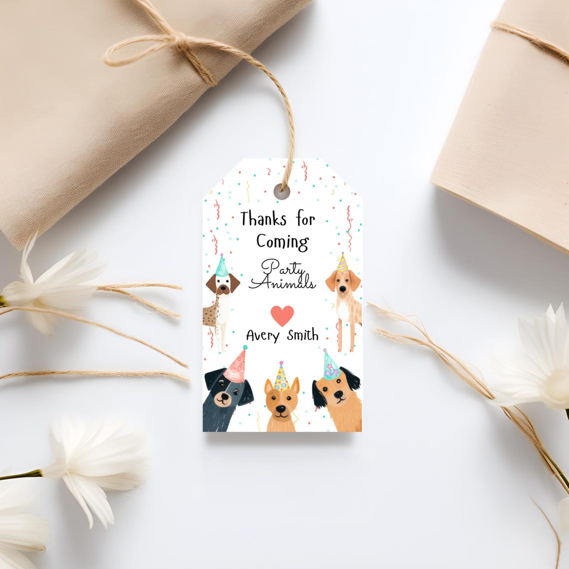 Quirky Dog Gift Tag| Birthday Thank You Tag| Instant Download - Etsy