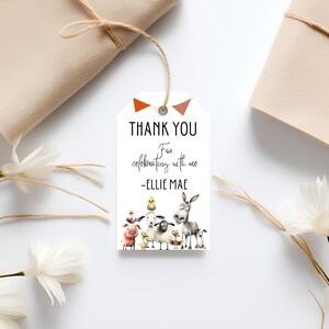 Quirky Farm Gift Tag| Farm Birthday Party Favor - Etsy