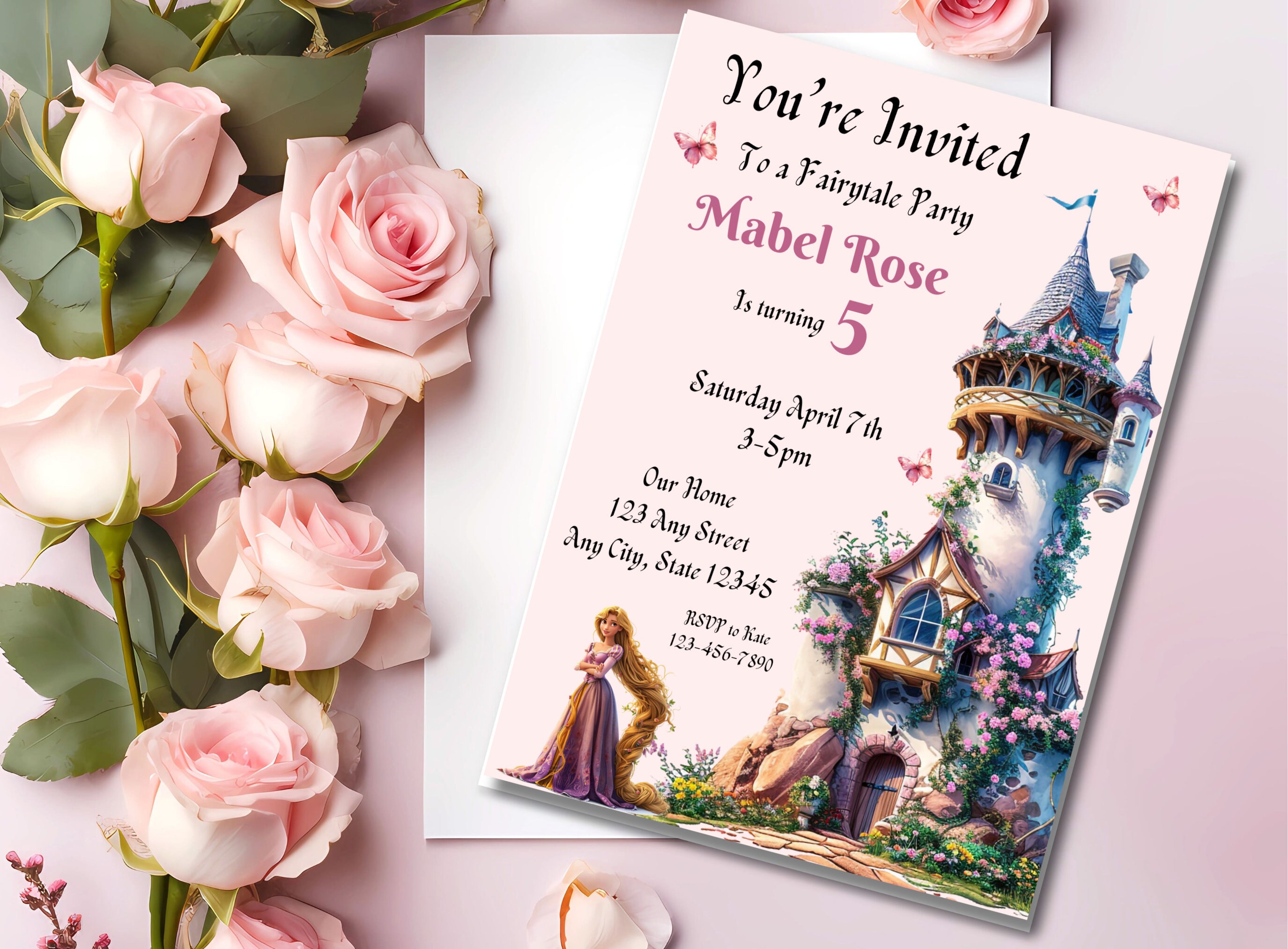Elegant Rapunzel Invitation Princess Invitation Instant DOWNLOAD - Etsy