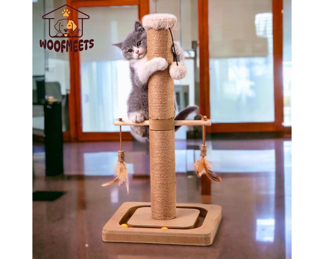 Cat Scratch Tower Tall Cat Scratching Post, Indoor Cat Toys - Etsy