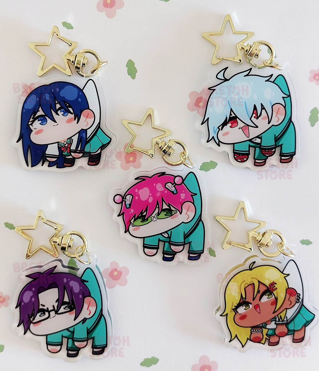 Saiki K Character Keychains - Etsy UK