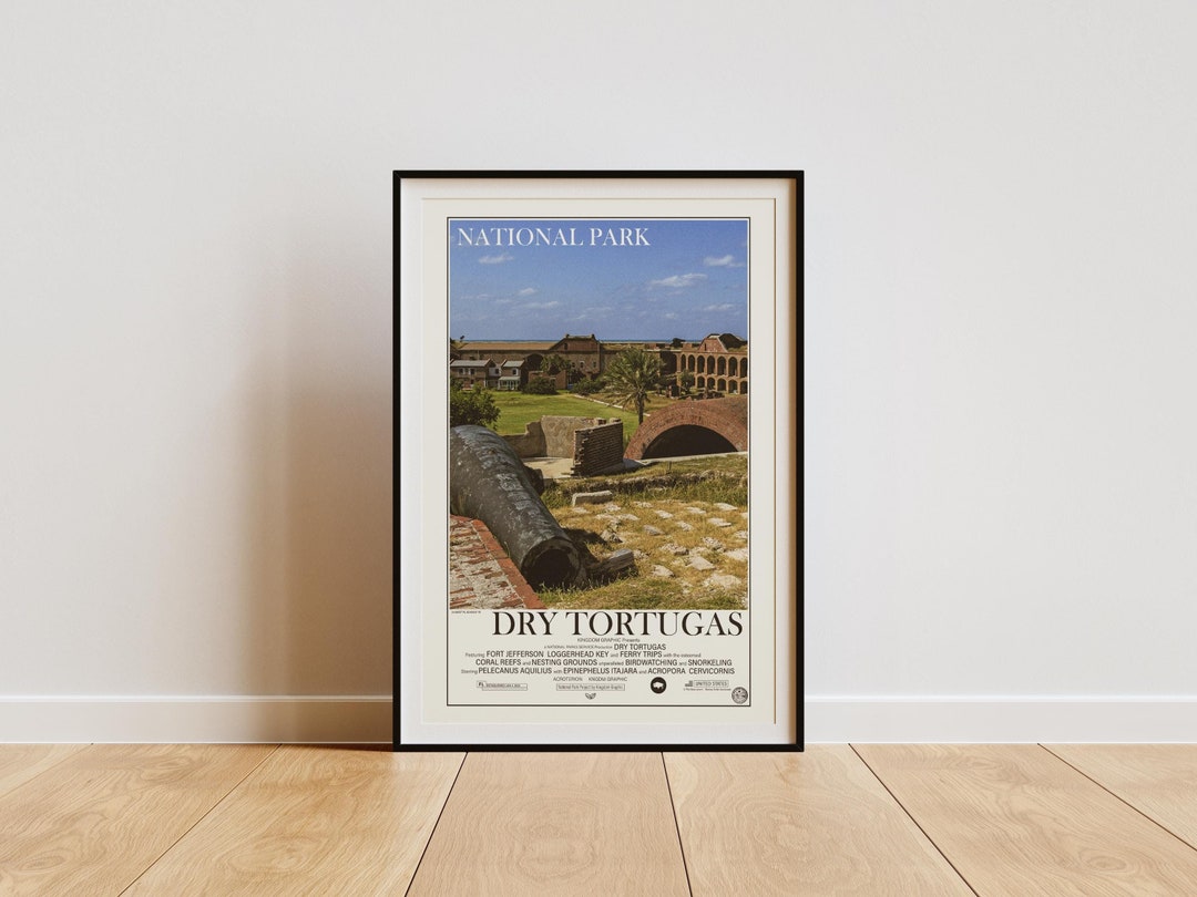 Dry Tortugas National Park Poster: Minimalist Vintage Travel Art Print ...