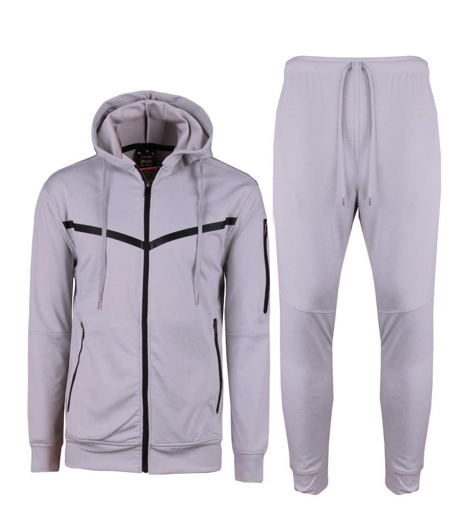 Men’s Tech Fleece Jogging Set Soft Cotton Texture Fleece Sweatsuit High ...