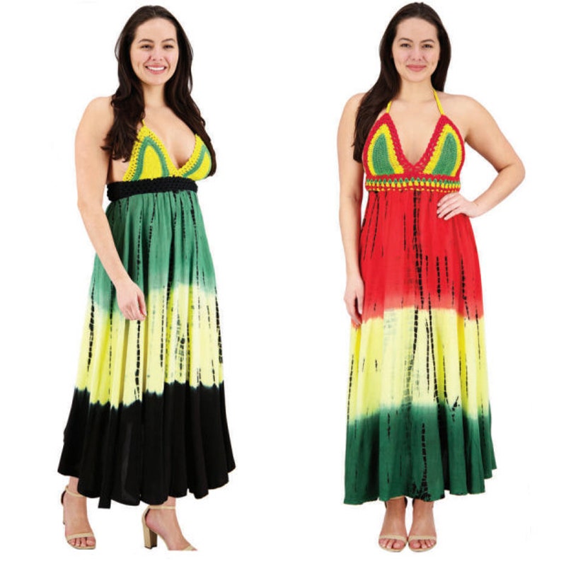 Jamaica Rasta Crochet Dress - Etsy