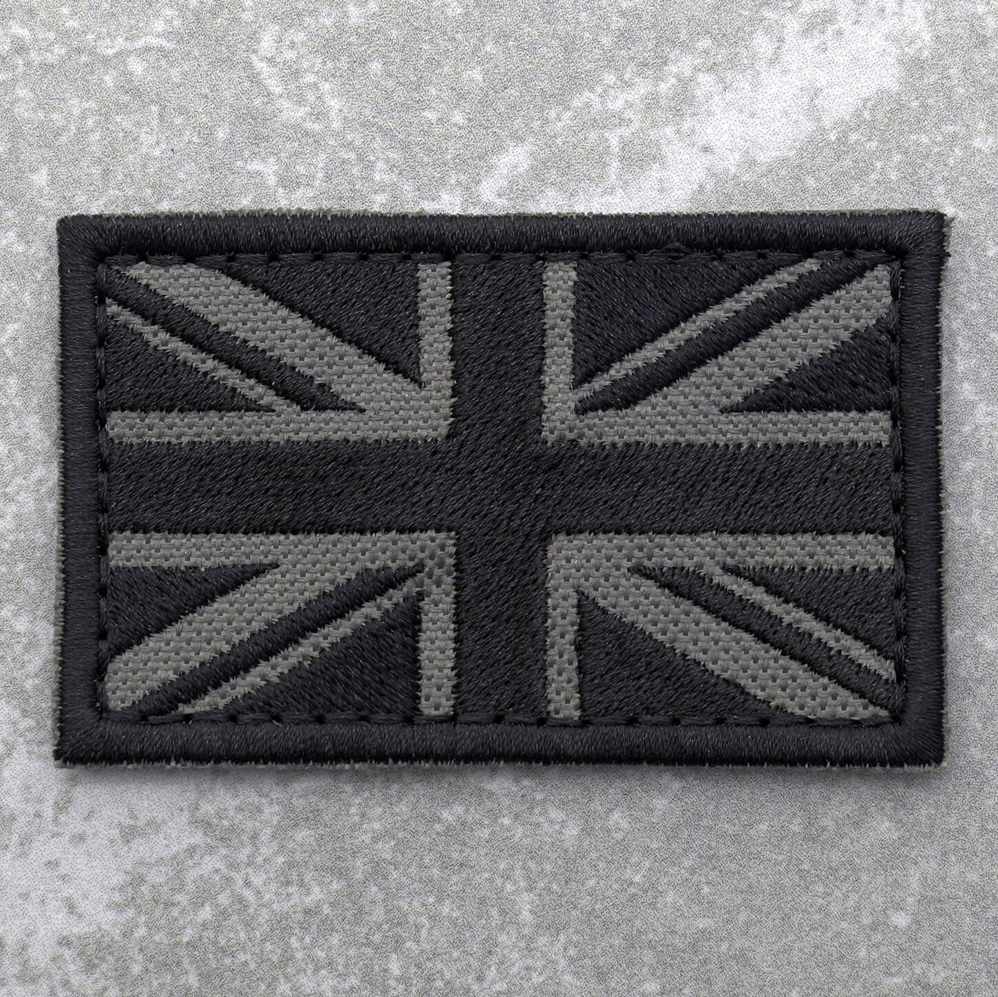 Black & Grey Union Jack Patch, Union Flag of United Kingdom British UK ...