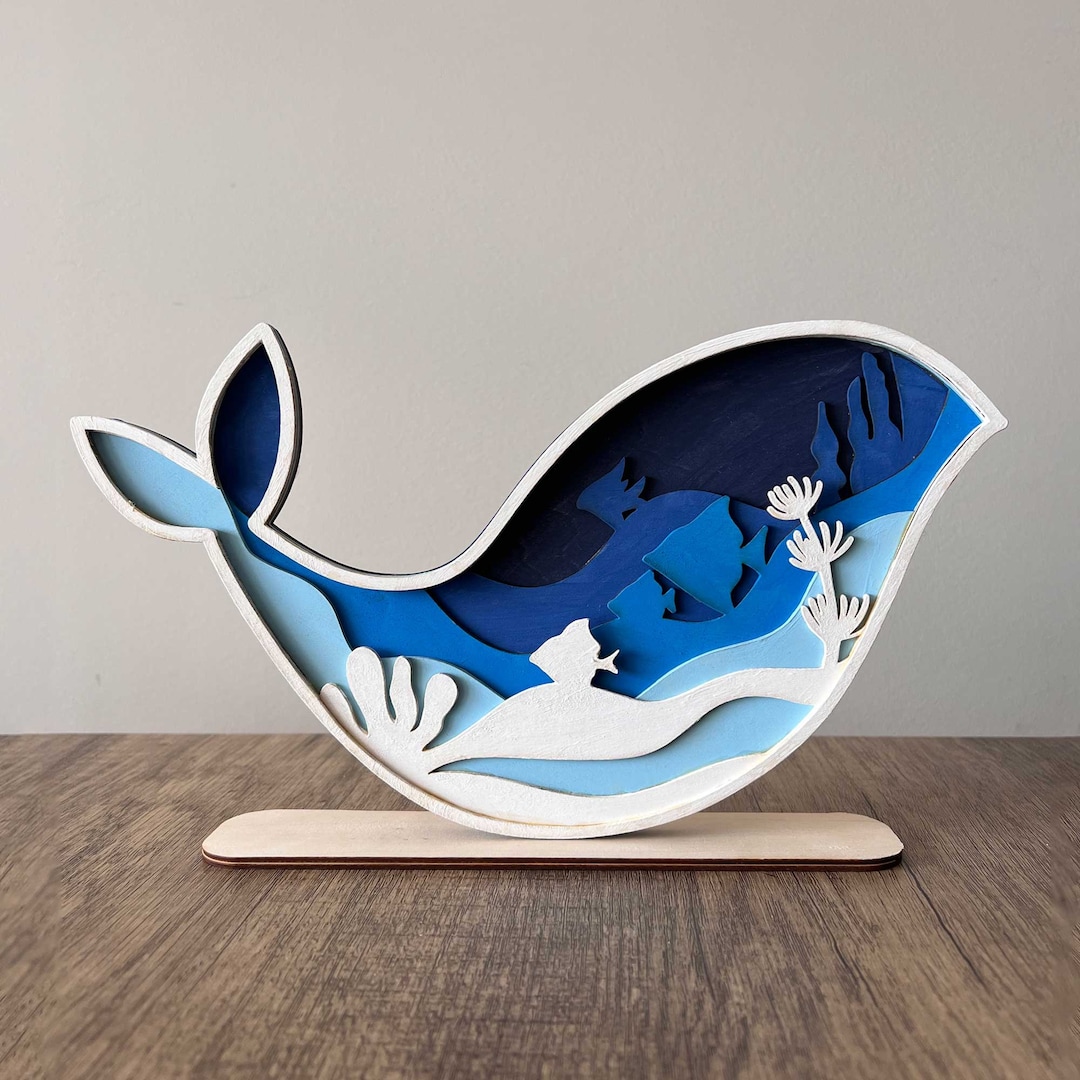 DIY Layered Wood Craft Paint Art Kit Whale - Etsy