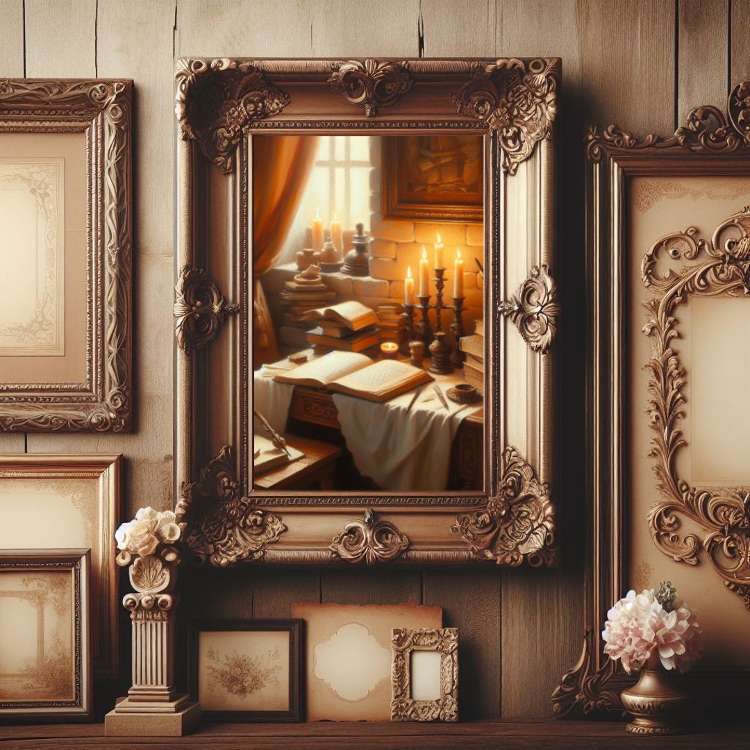 PRINTABLE Dark Academia Print Study Desk Moody Wall Art Downloadable ...