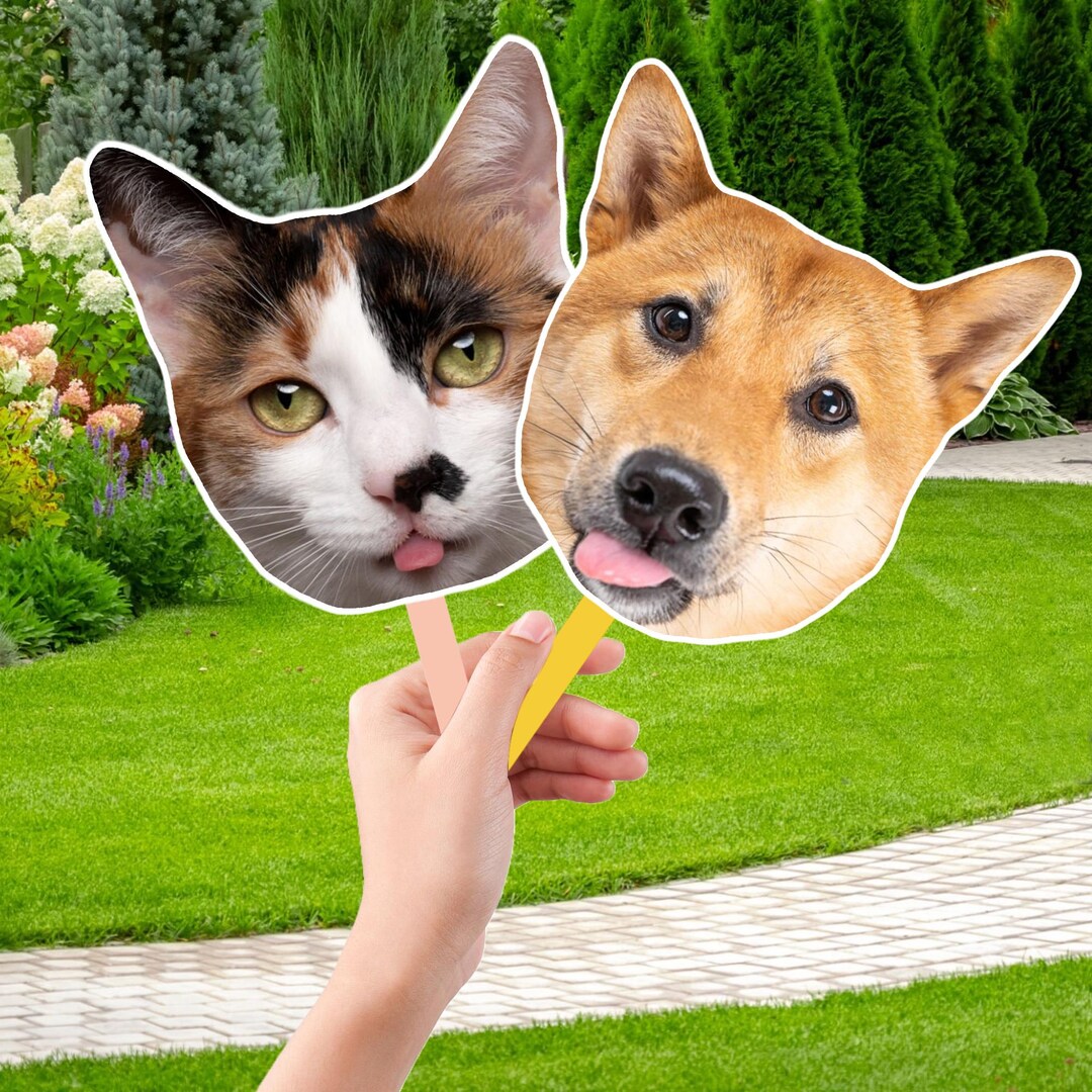 Personalized Pet Gold Reflective Standee Heads, Pet Big Head Cutouts ...