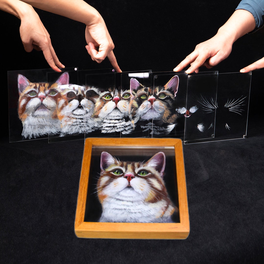 Custom 3D Pet Portraits, Handcrafted Pet Portrait 3D Painting ...