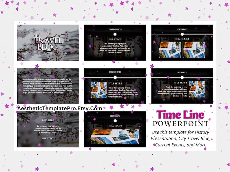 Timeline Dark Aesthetic Powerpoint Presentation Done for You Microsoft ...