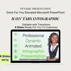 Icon Tabs Pages Powerpoint Slides Animated Dynamic Infographic ...