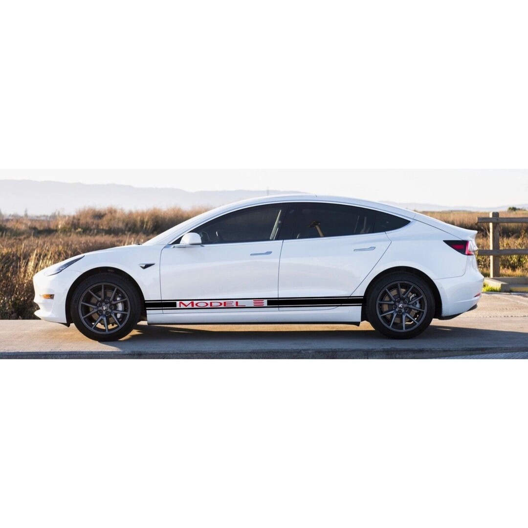 Tesla Model 3 2020-2024 Custom Two Tone model 3 Side Vinyl Decal Set - Etsy