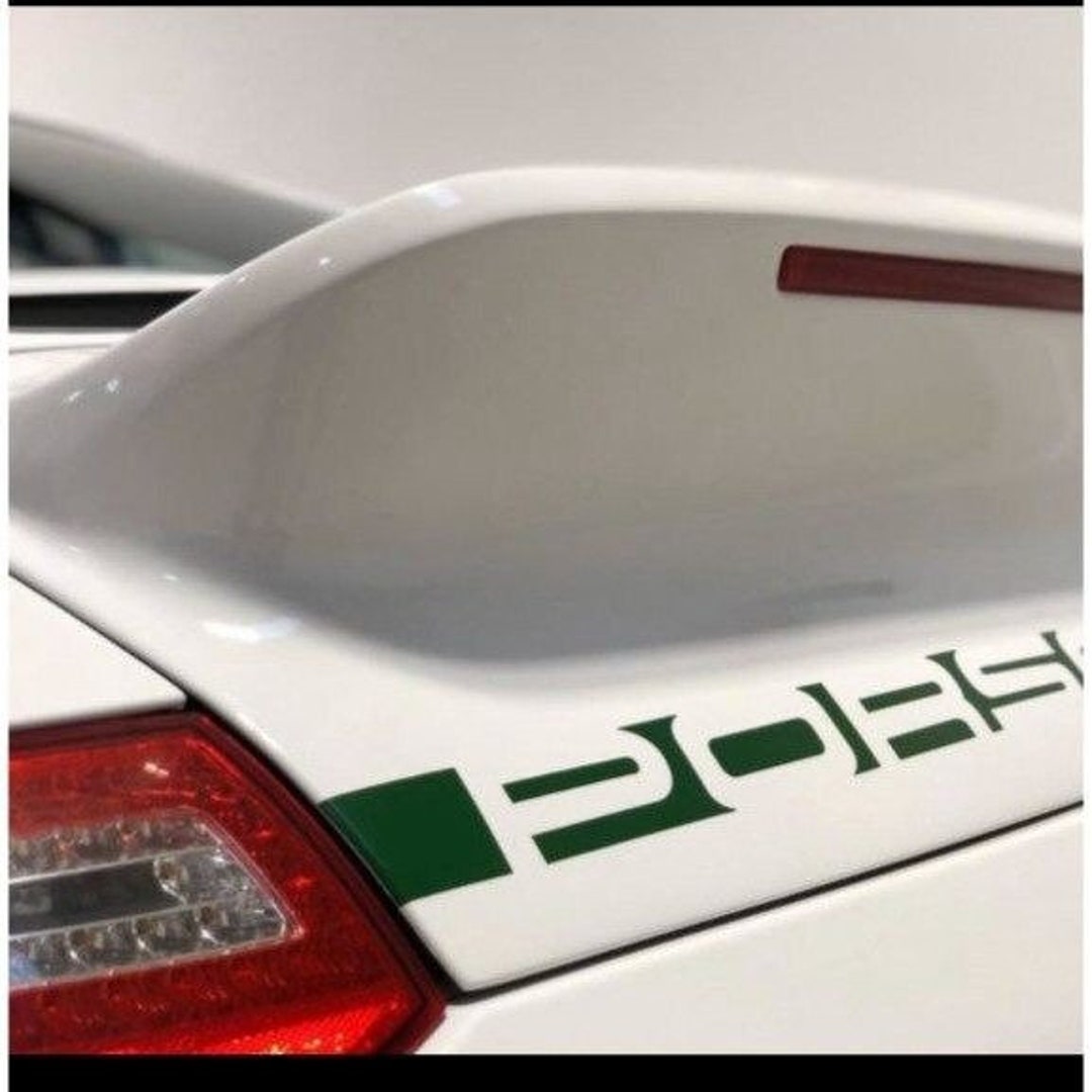 Deckled Spoiler Wing Custom Decal for Porsche 911 2004-2011 997 997.2 ...
