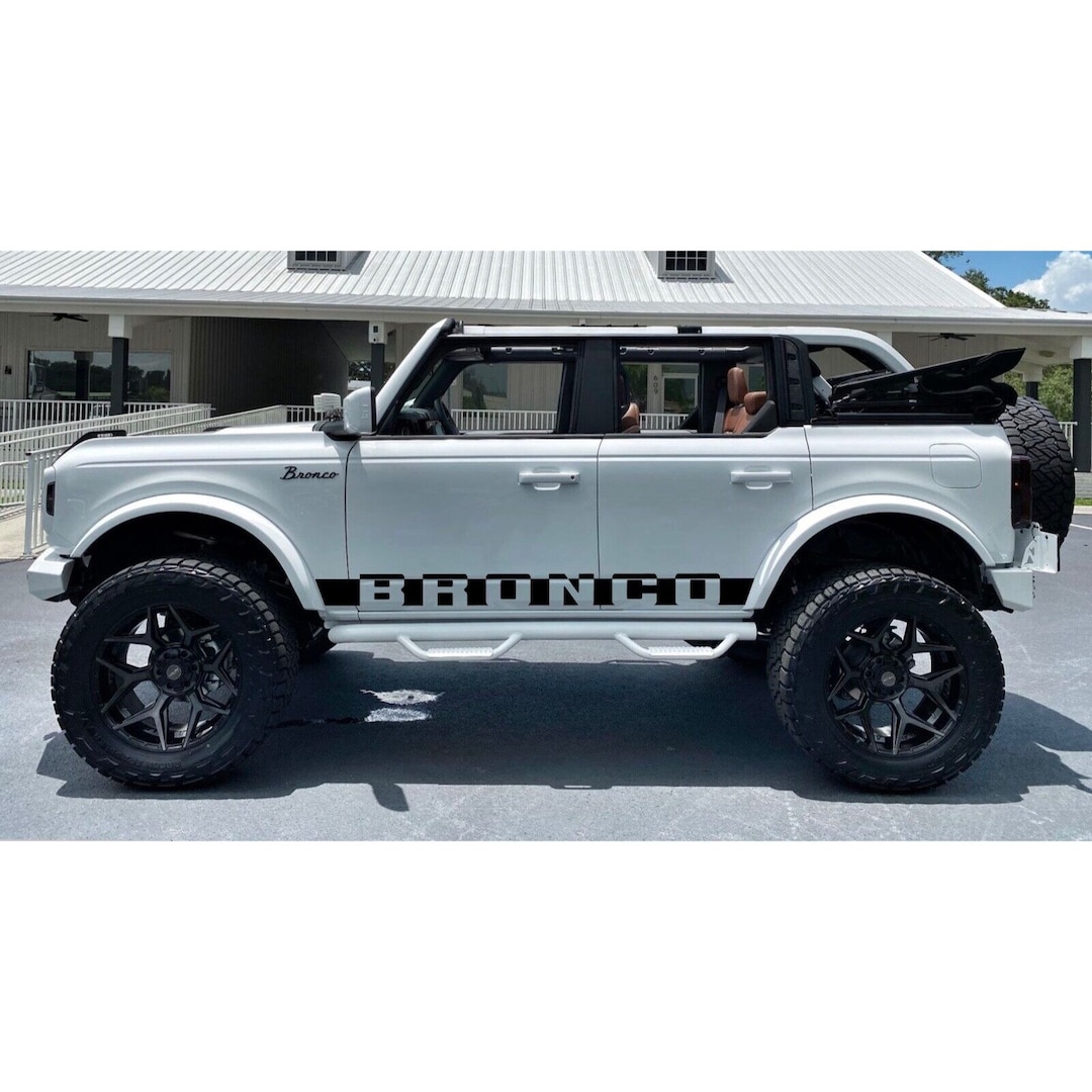 Ford Bronco Logo Vinyl Side Decals Ford 2021-2024 4dr Sedan Everglade ...