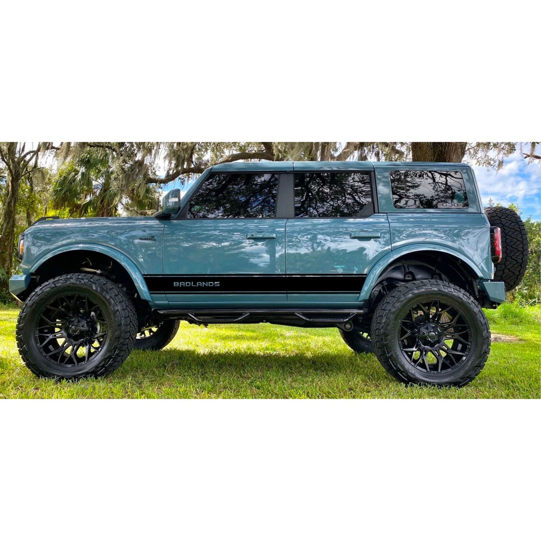 Ford Bronco 2021-2024 BADLANDS LOGO Vinyl Side Decals 4DR off Road ...