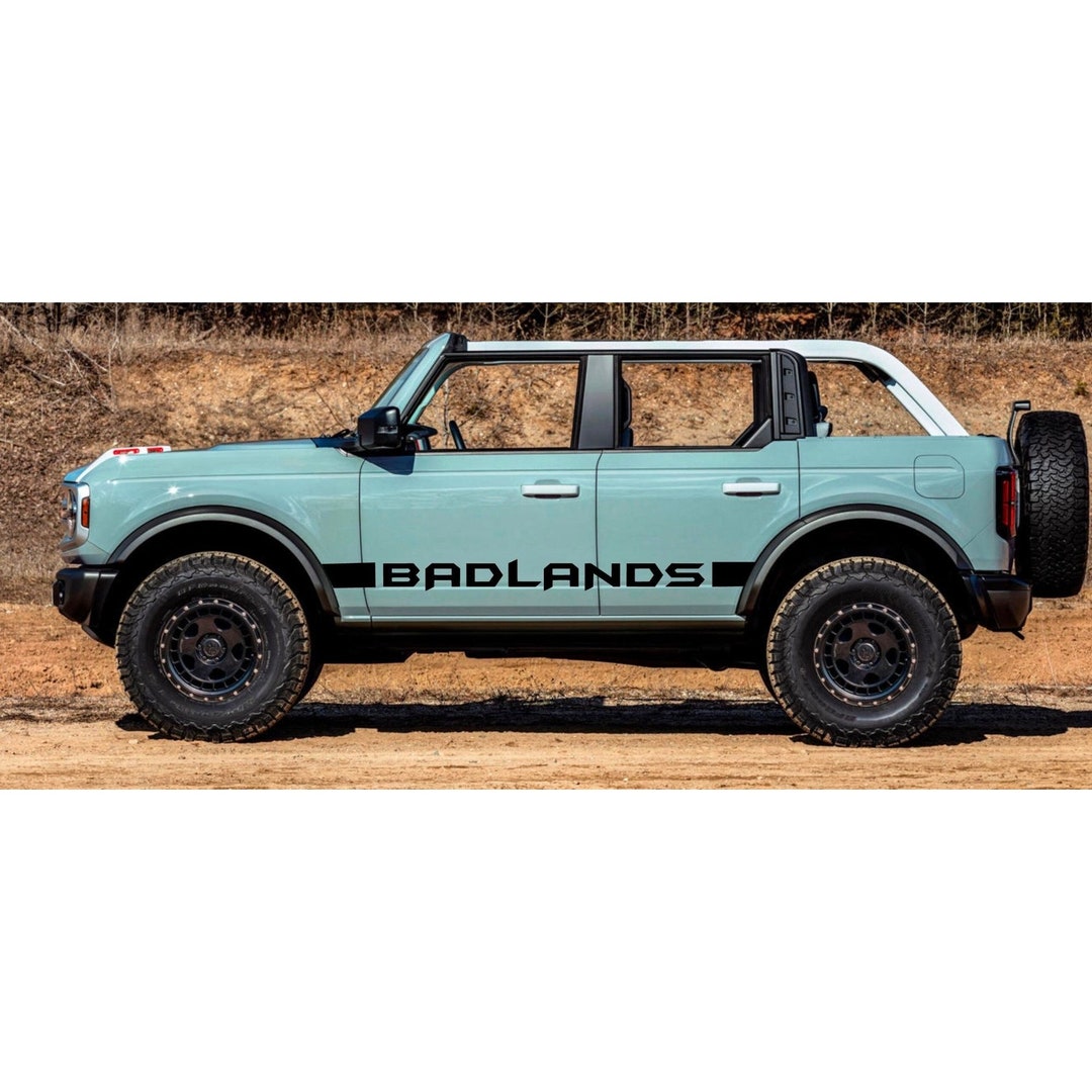 Custom BADLANDS Side Vinyl Decals Set Ford Bronco 2021-2024 SUV off ...