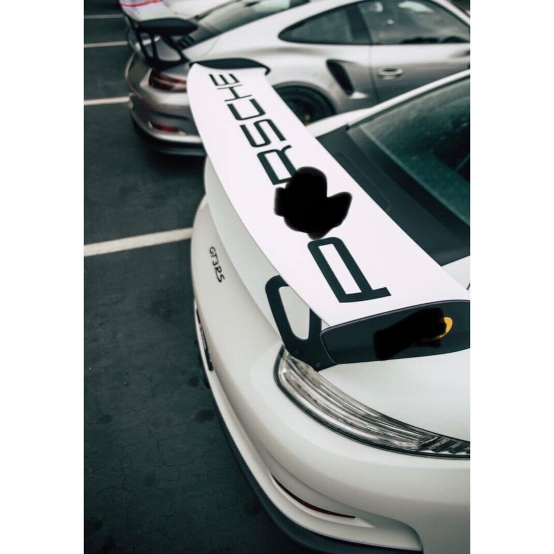 CARBON FIBER Custom Spoiler Decal for Porsche GT3 RS 2016-2019 911 991 ...