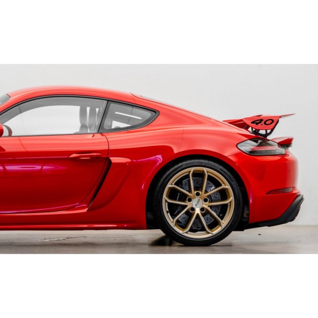 CARBON FIBER Custom 4.0 Wing/spoiler Decal for Porsche Cayman 2015-2024 ...