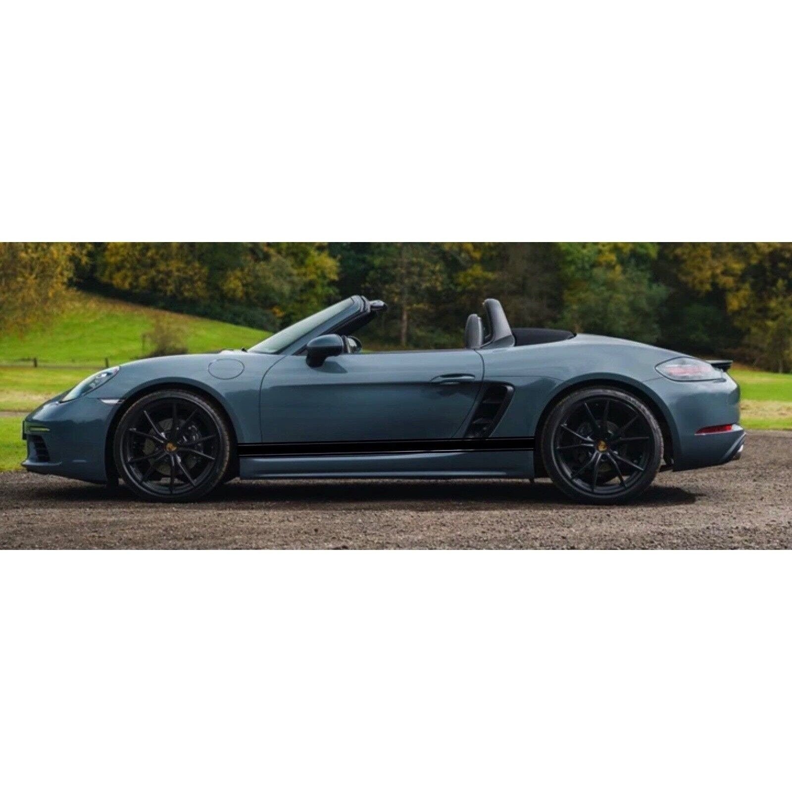 Triple Stripe No Font Custom Side Decals for Porsche Boxster 2012-2024 ...