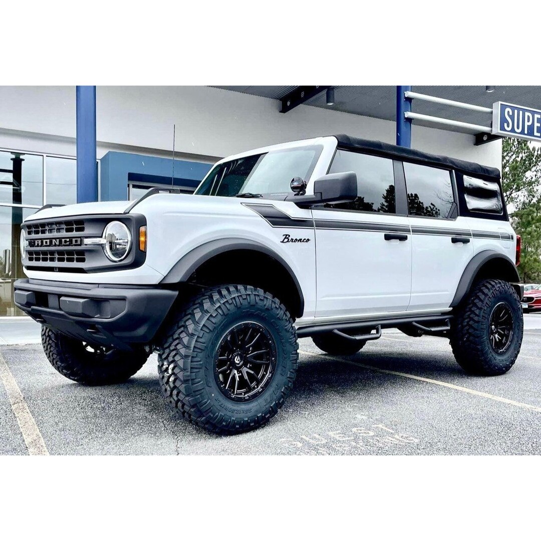 Custom Hockey Stripe Side Vinyl Decals Set Ford Bronco 2021-2024 SUV ...