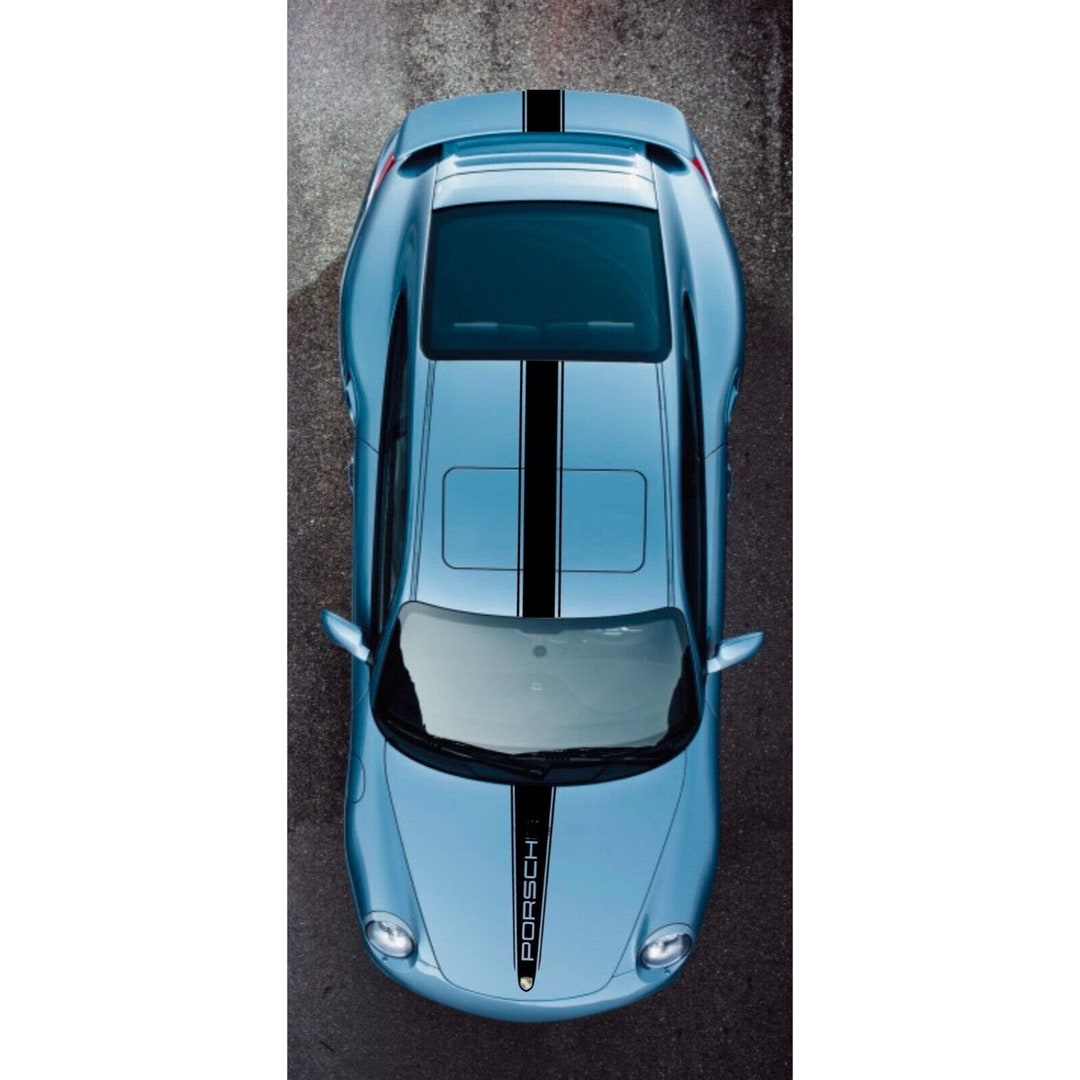 Custom Full Triple Stripe Hood, Roof, Rear Decals for Porsche 911 2005 ...