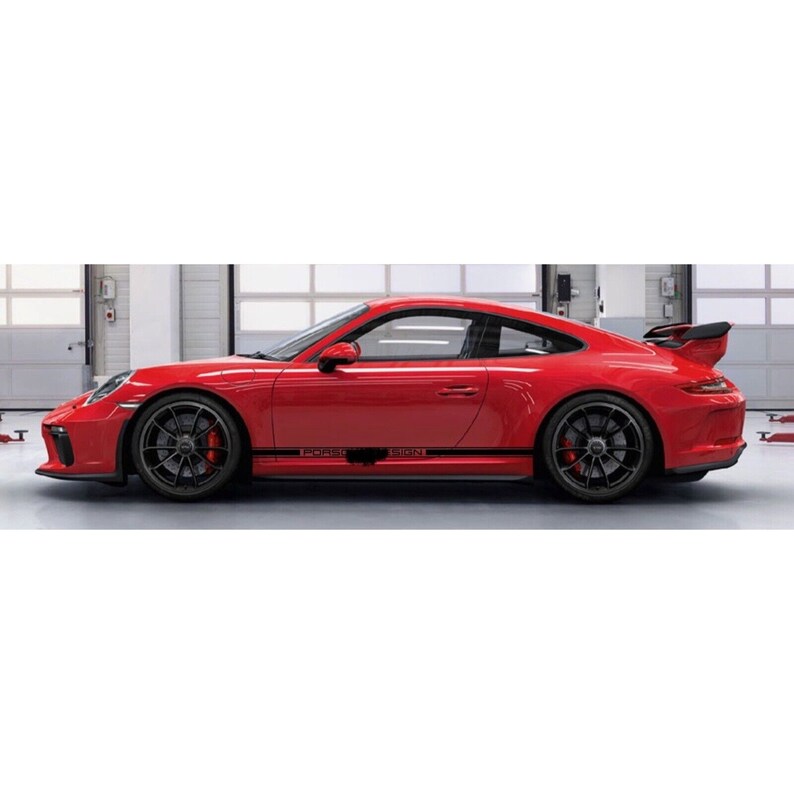 Triple Stripe Design Custom Side Door Decals Set for Porsche 911 2012 ...