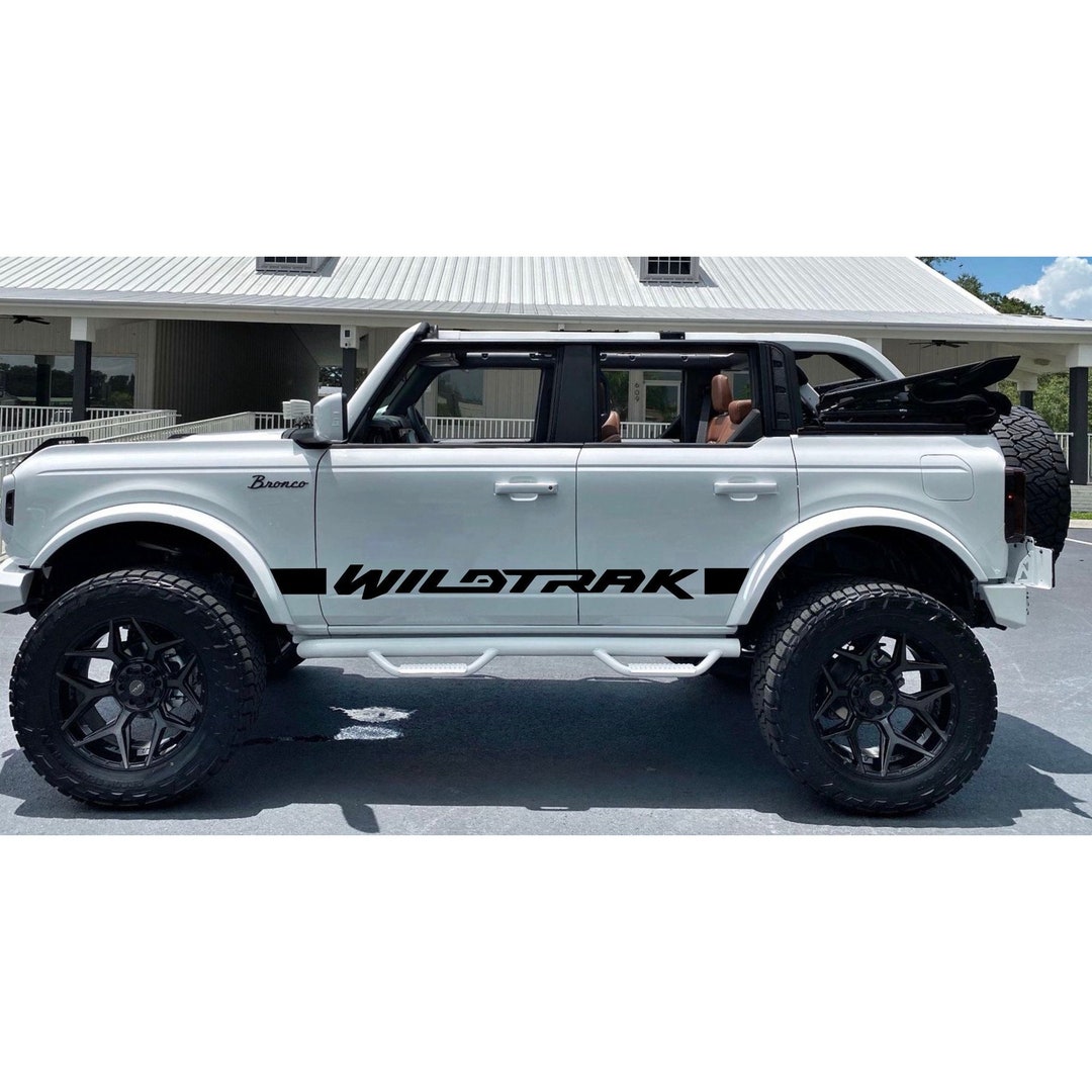 Custom WILDTRAK Side Vinyl Decals Set Ford Bronco 2021-2024 SUV off ...