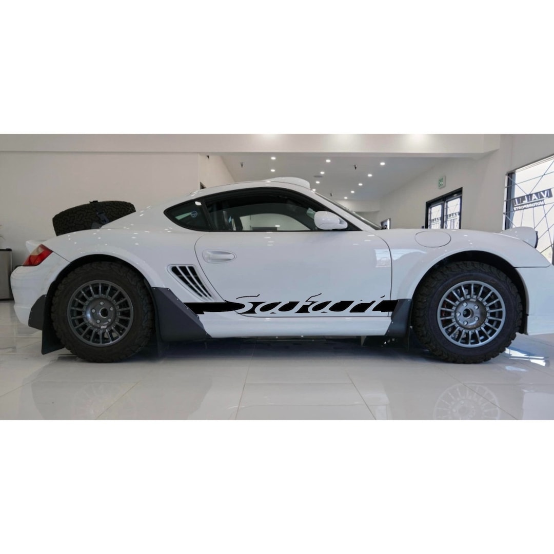 Custom Safari Side Door Decal Set for Porsche Cayman 2005-2014 987 987. ...
