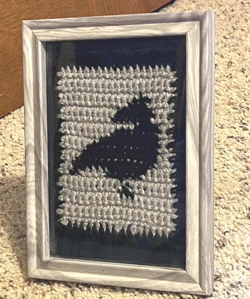 Pixel Crochet Raven Display - Etsy