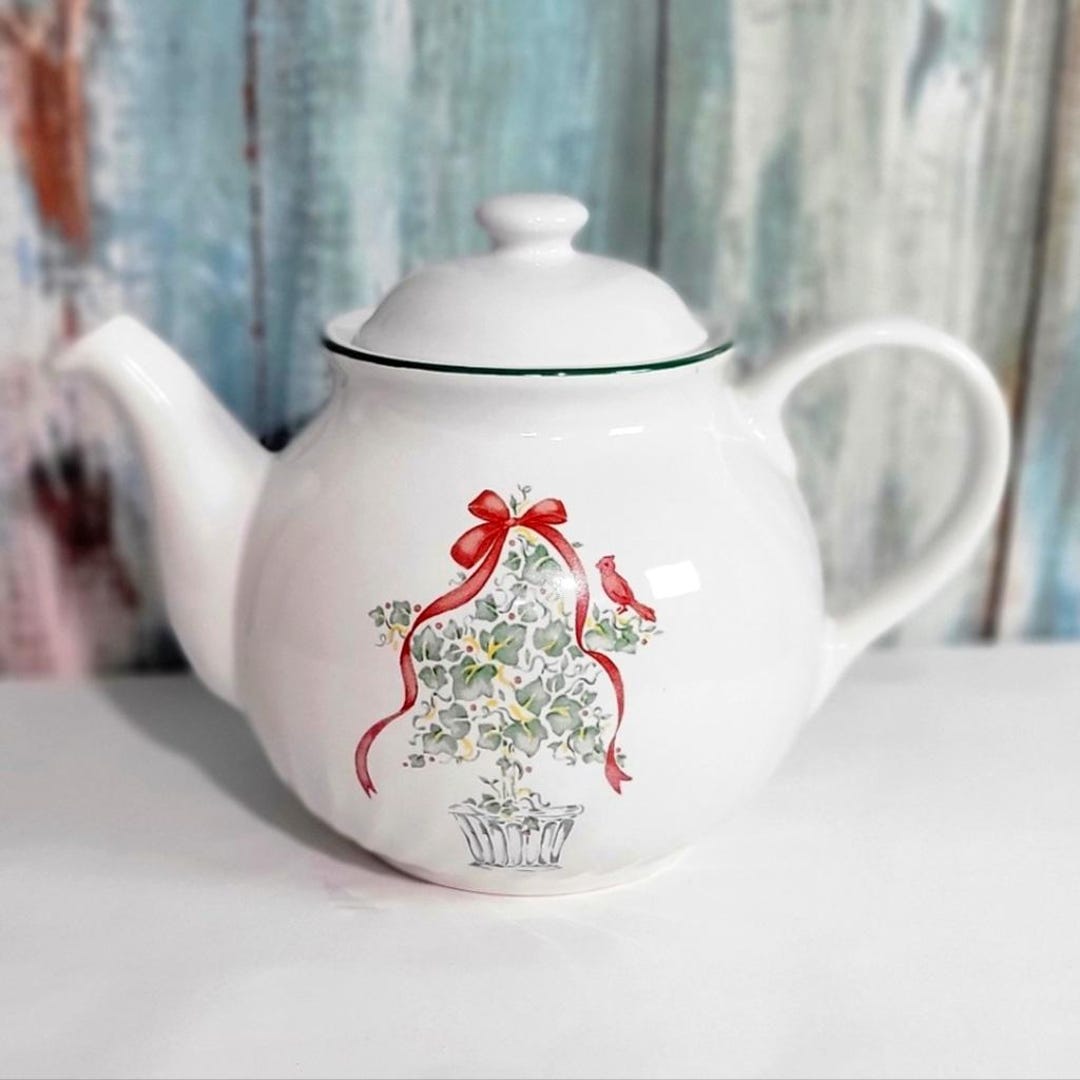 Vintage Corelle Coordinates 1999 Callaway Holiday Christmas Teapot - Etsy Vintage Corelle Coordinates 1999 Callaway Holiday Christmas Teapot - Etsy