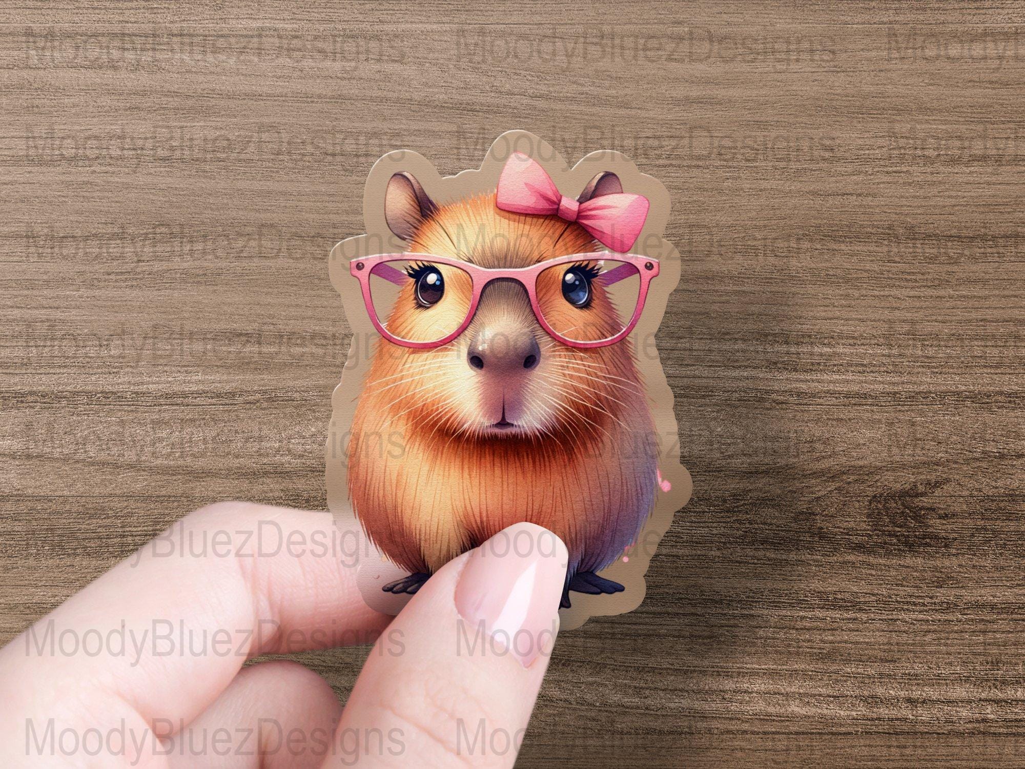Lindo conjunto de imágenes prediseñadas de capibara, 12 adorables ...